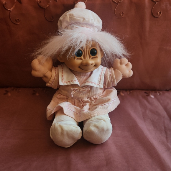 Russ | Toys | Vintage Russ Berrie Co Kidz Troll 2 Inch Cute Girl Denim ...